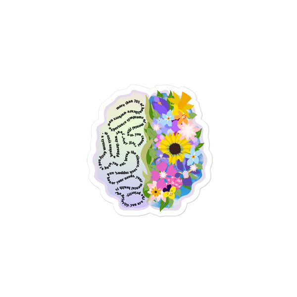 Mental Health Matters Colorful Brain Sticker - Riot Healers