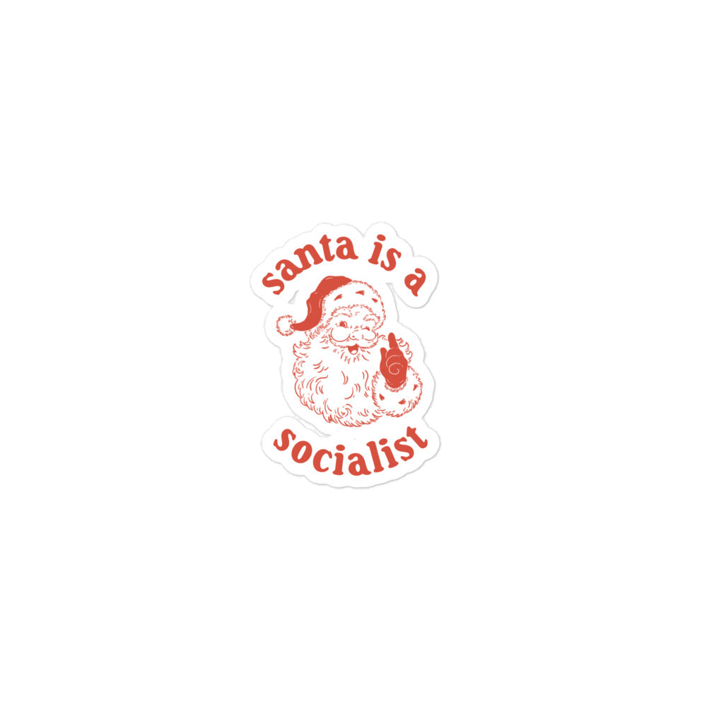 Santa is a Socialist Sticker - Riot Healers