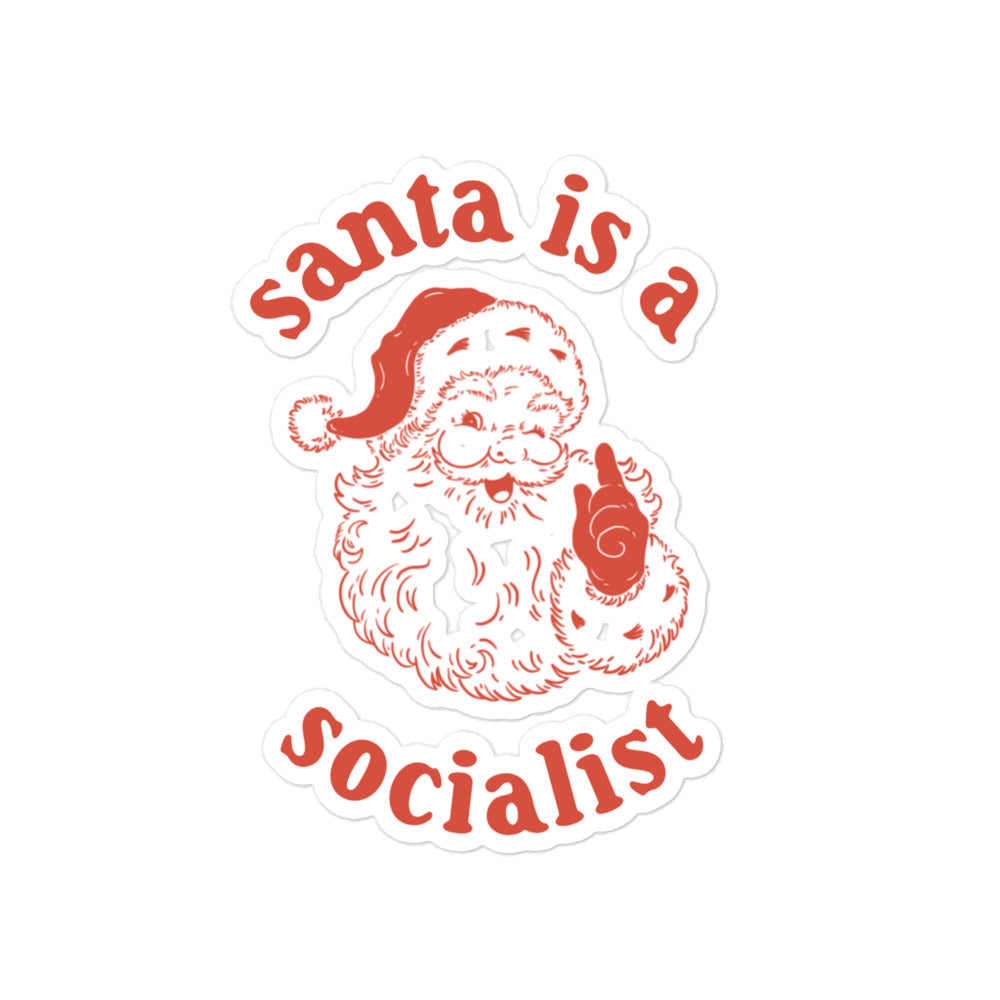 Santa is a Socialist Sticker - Riot Healers
